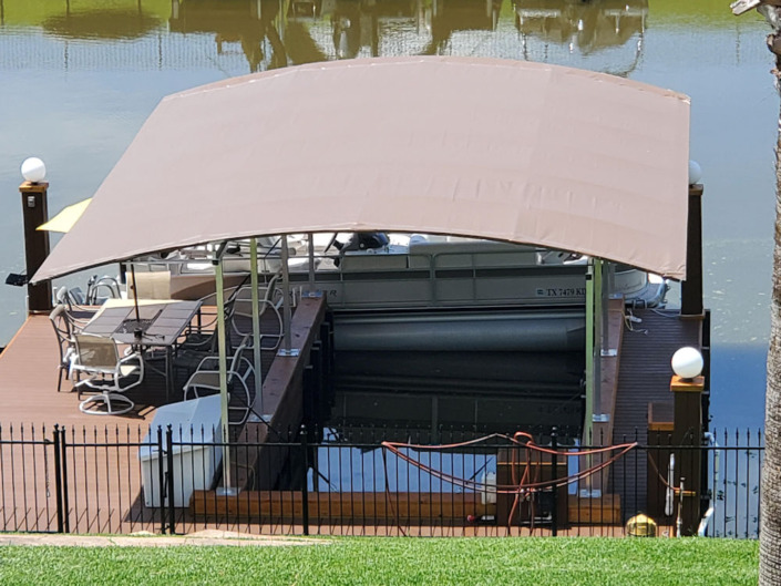 Aluminum Boat Dock Covers For Slips With Boat Lifts
